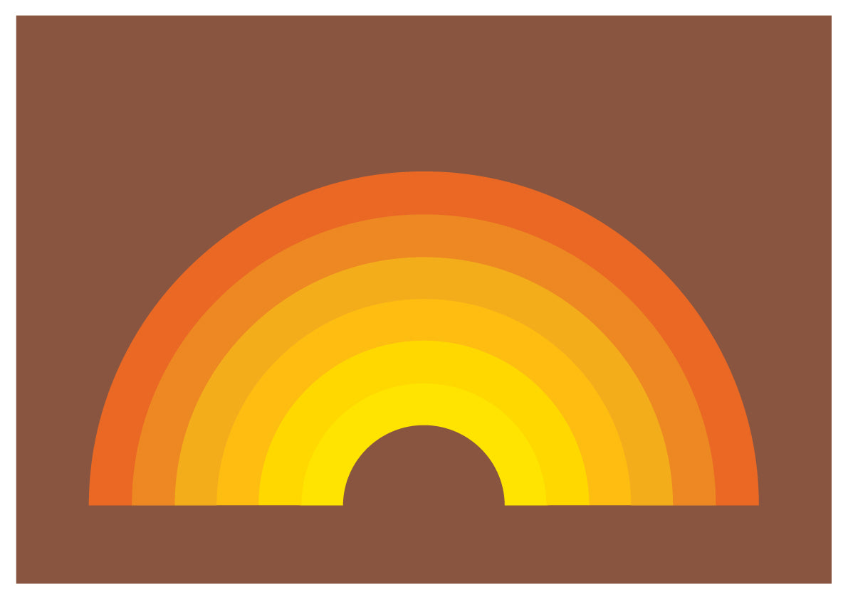 Orange Rainbow A4, A3 or 50cm x 70cm print – Happy Robin Clothing