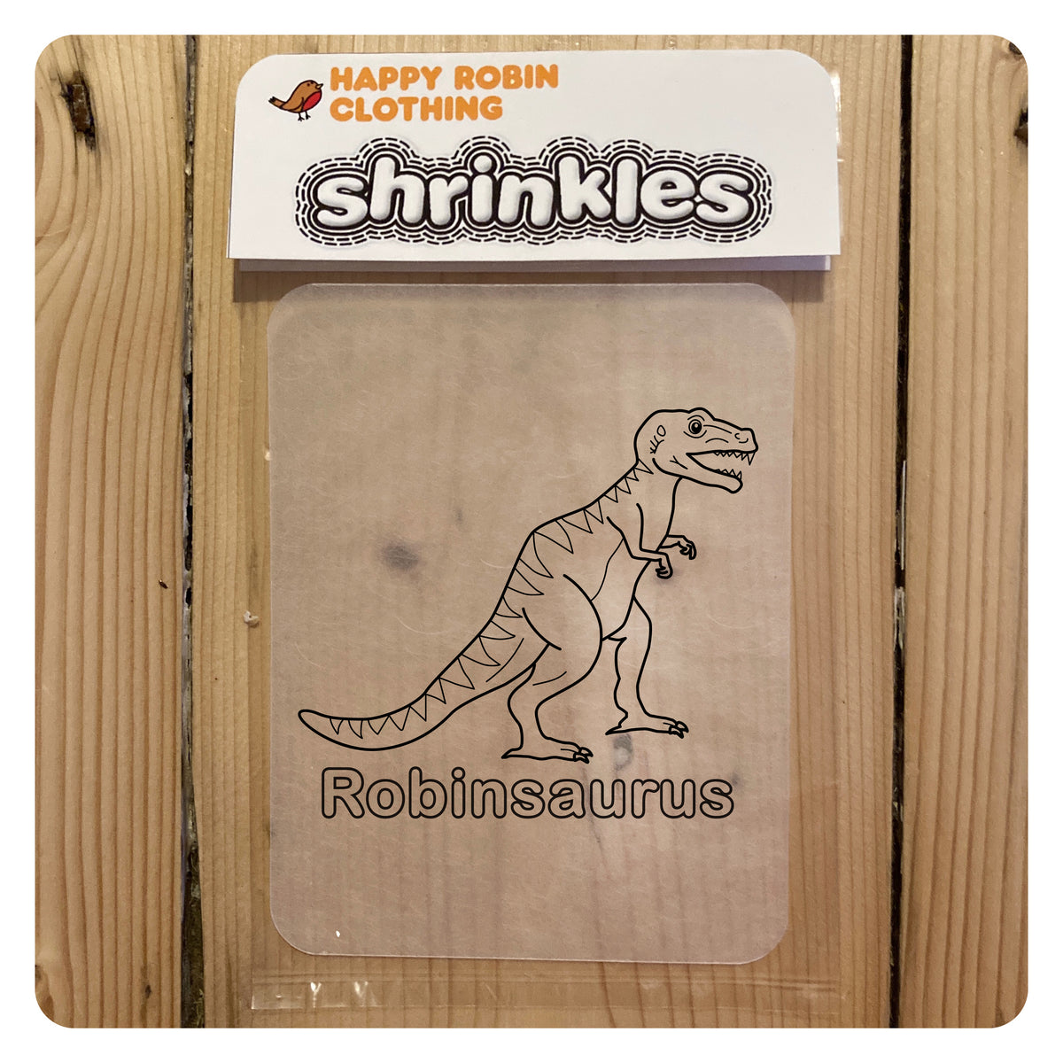Personalised Tyrannosaurus Rex shrinkle – Happy Robin Clothing